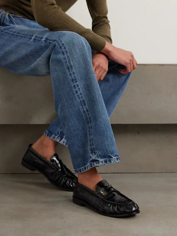 Saint Laurent Le Loafer Logo Plaque Slip-on Loafers