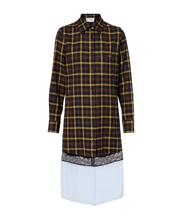 Coperni Plaid Shirt Dress