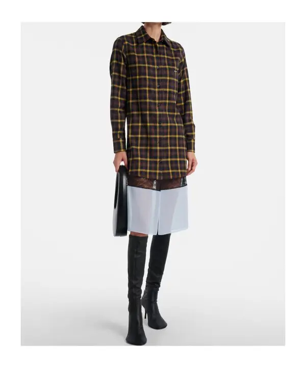 Coperni Plaid Shirt Dress
