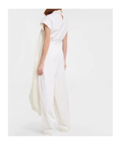 ROKSANDA Bridal Cape Detail Wool Jumpsuit