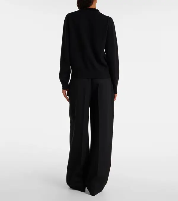 JIL SANDER Sequined Virgin Wool Cardigan