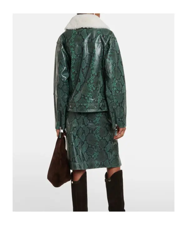 Dorothee Schumacher Lapel Long-sleeved Leather Jacket