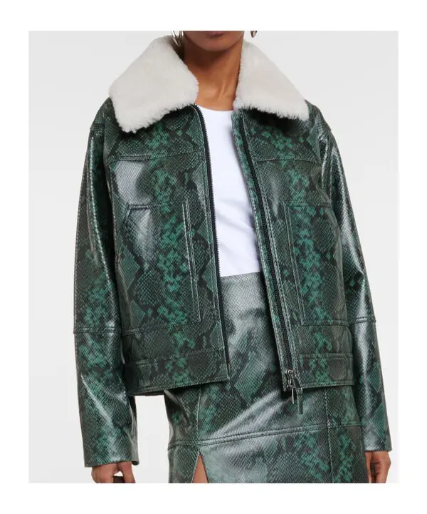 Dorothee Schumacher Lapel Long-sleeved Leather Jacket