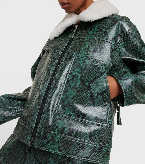 Dorothee Schumacher Lapel Long-sleeved Leather Jacket