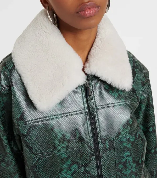 Dorothee Schumacher Lapel Long-sleeved Leather Jacket