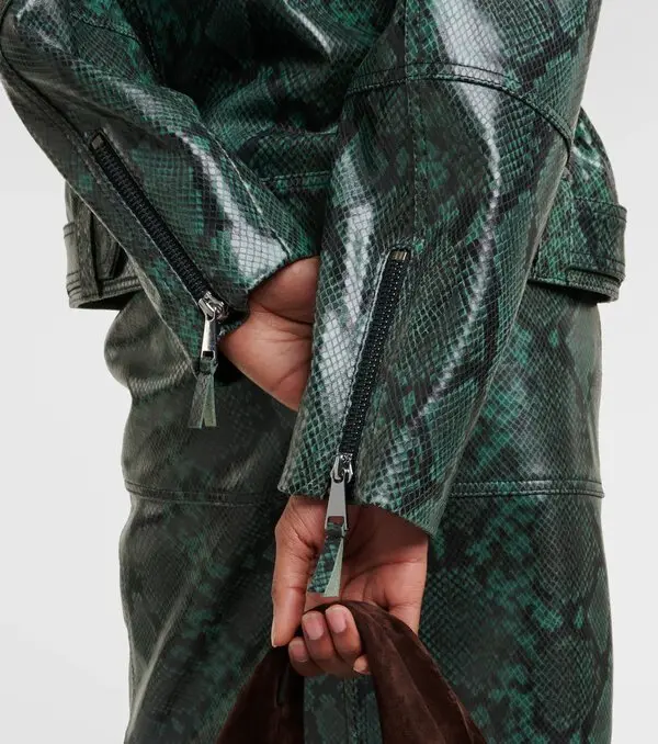 Dorothee Schumacher Lapel Long-sleeved Leather Jacket