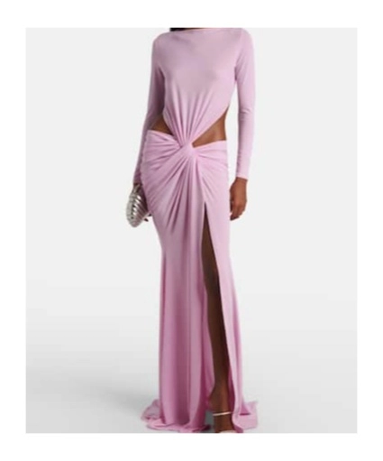 Alex Perry Gathered Crêpe Jersey Gown