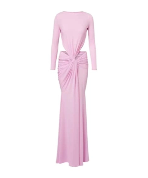 Alex Perry Gathered Crêpe Jersey Gown - Pink