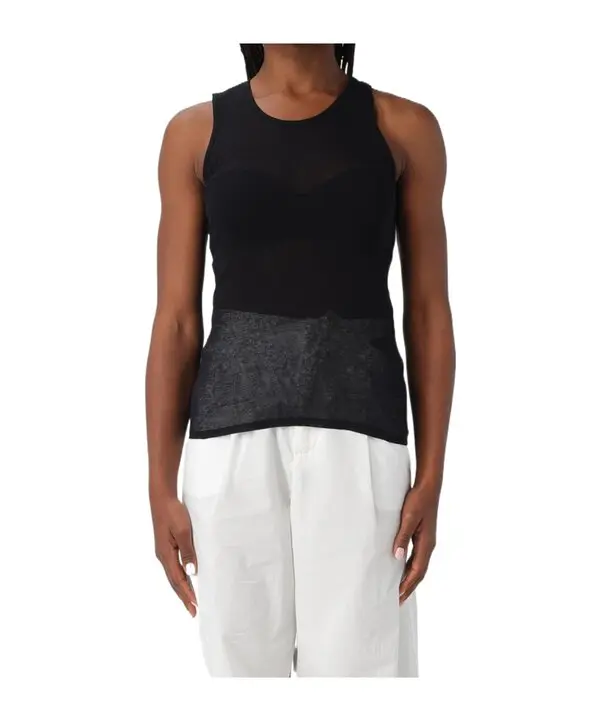 Soeur Round Neck Semi-transparent Vest
