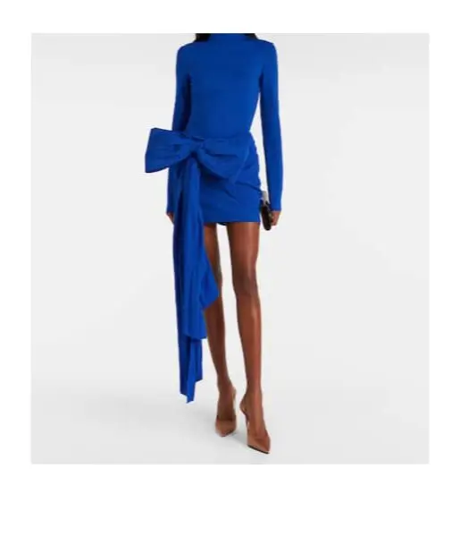 David Koma Bow Detail Jersey Minidress