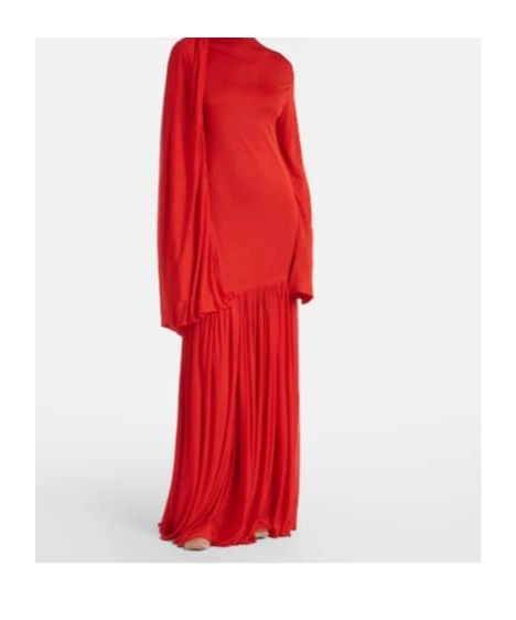 Calvin Klein Sara Draped Jersey Gown