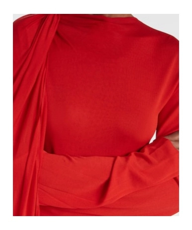 Calvin Klein Sara Draped Jersey Gown