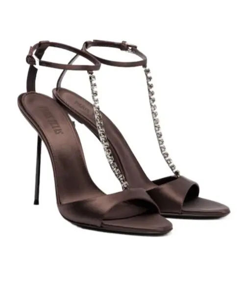 Paris Texas Lidia 105 Embellished Satin Sandals