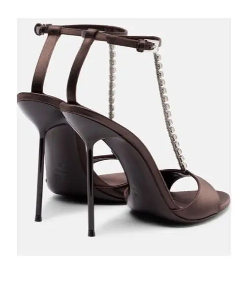Paris Texas Lidia 105 Embellished Satin Sandals
