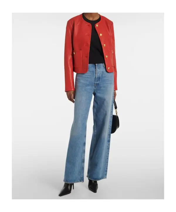 Veronica Beard Andrea Leather Jacket
