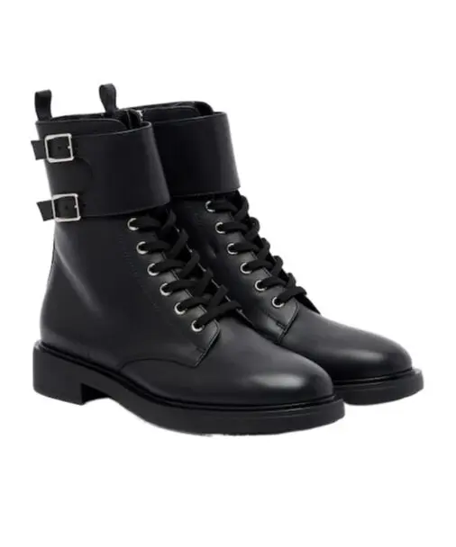 GIANVITO ROSSI Leather Combat Boots