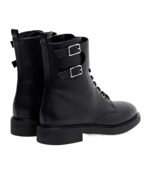 GIANVITO ROSSI Leather Combat Boots