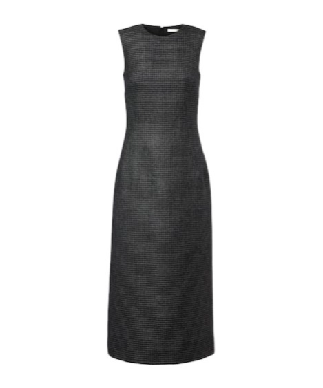 EMILIA WICKSTEAD Hartley Houndstooth Wool-blend Midi Dress - Black