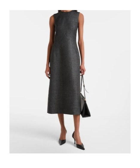 EMILIA WICKSTEAD Hartley Houndstooth Wool-blend Midi Dress