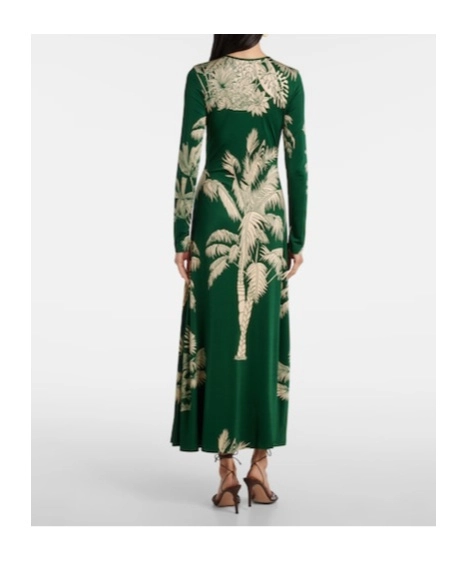 Johanna Ortiz Printed Ruched Jersey Midi Dress