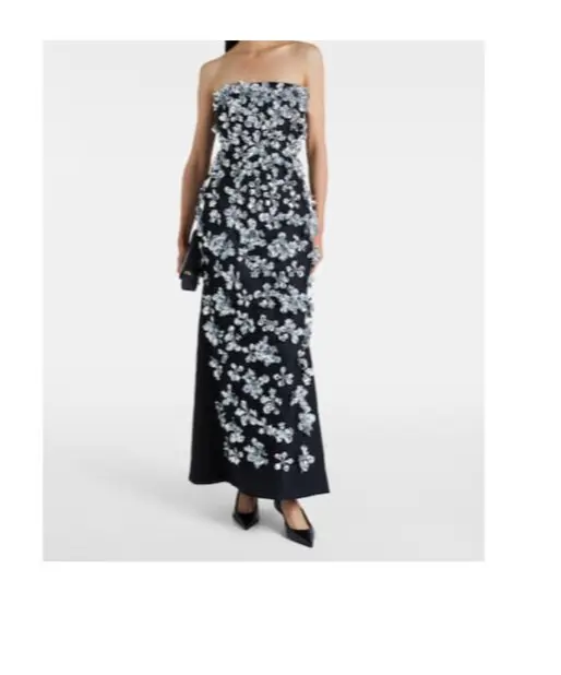 EMILIA WICKSTEAD Embellished Strapless Gown