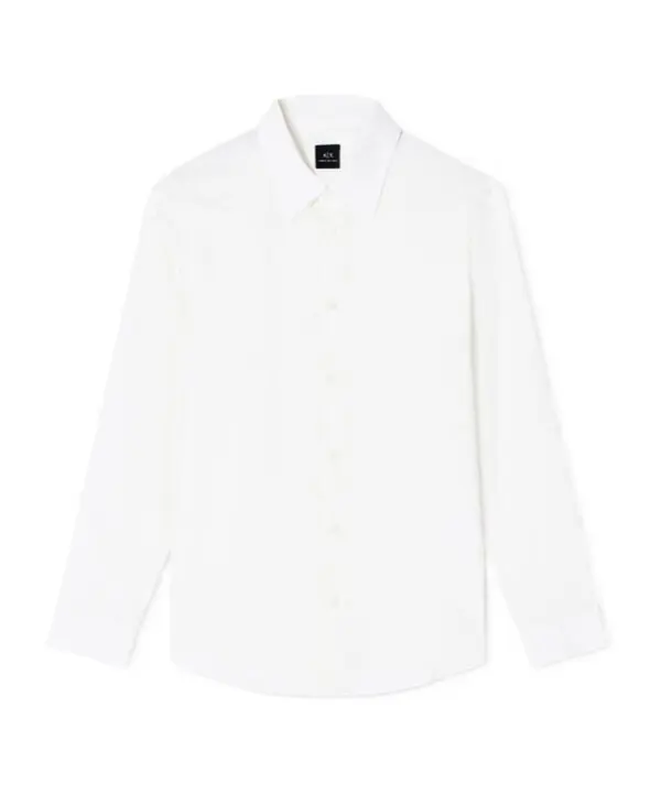Armani Exchange Regular Fit Button-up Shirt In Cotton Jacquard Essential