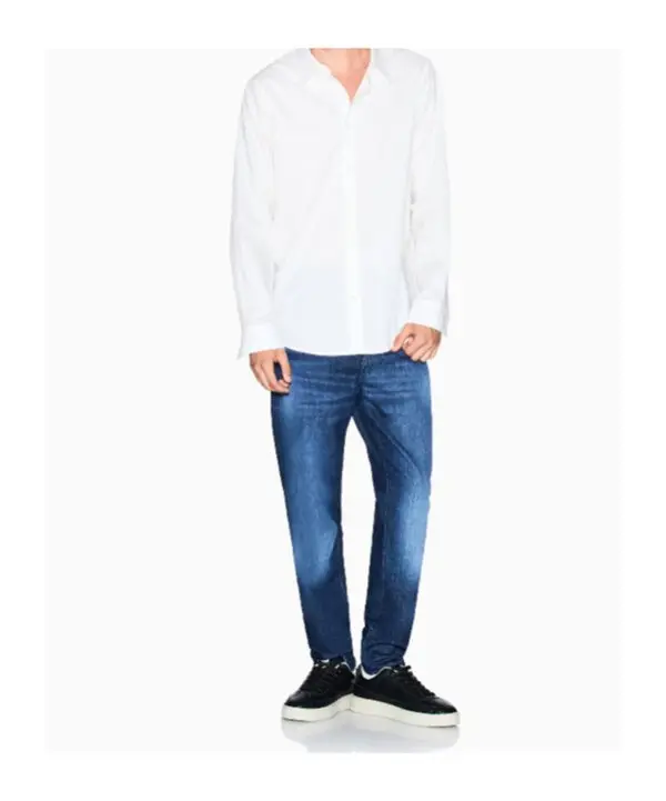 Armani Exchange Regular Fit Button-up Shirt In Cotton Jacquard Essential