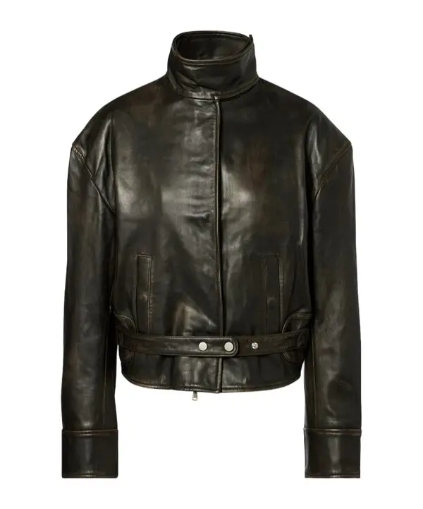 Christopher Esber Zippered Long-sleeved Leather Jacket