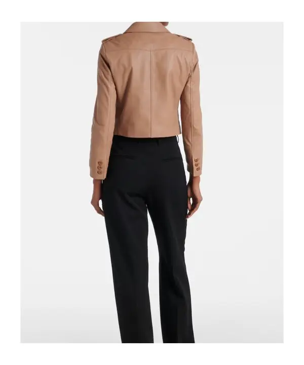 Dorothee Schumacher Lapel Long-sleeved Leather Jacket
