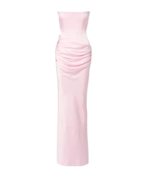 Alex Perry Draped Bustier Gown - Pink