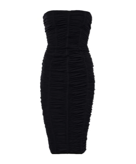 Attico Tulle Bustier Dress - Black