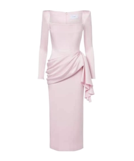 Alex Perry Draped Crêpe Satin Cocktail Dress
