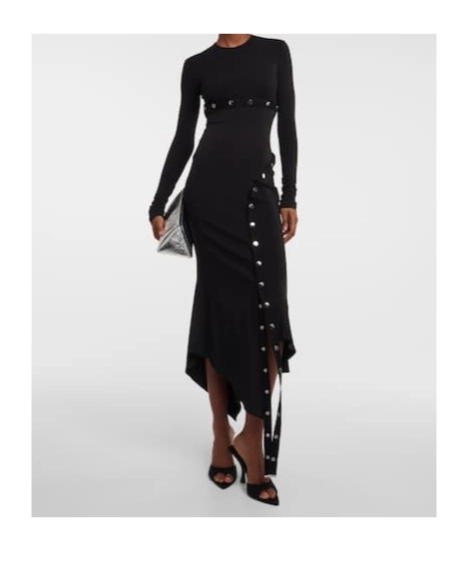 Attico Asymmetric Midi Dress