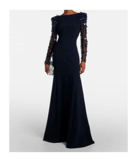 Jenny Packham Midnight Embellished Gown