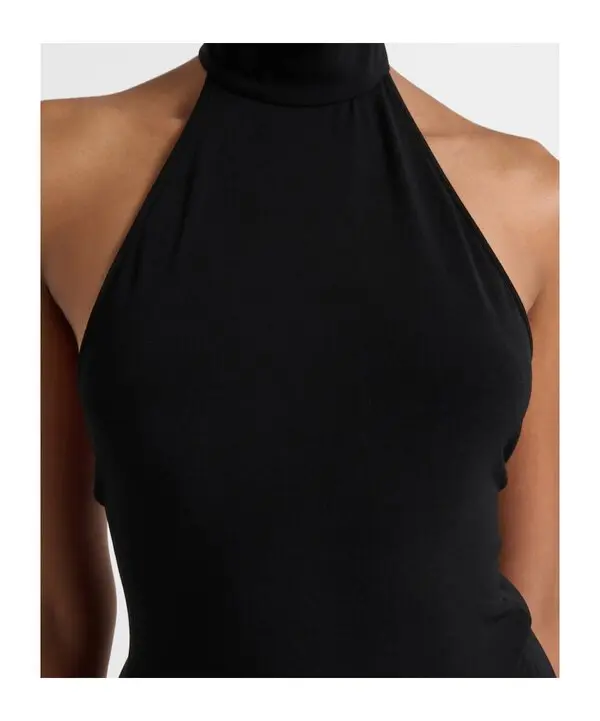 Coperni Belted Asymmetric Draped Halterneck Maxi Dress