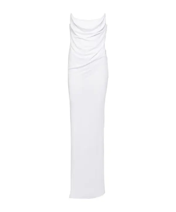 Alex Perry Draped Corset Jersey Gown