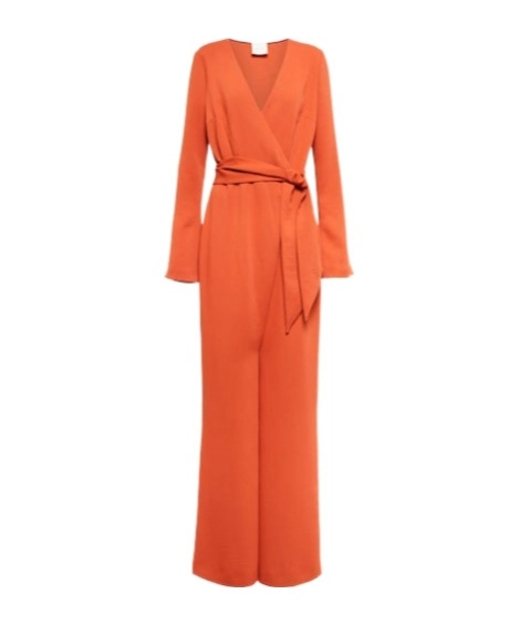 Galvan Marina Belted Jumpsuit - Red