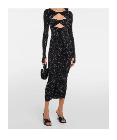 Alex Perry Crystal-embellished Cutout Jersey Midi Dress