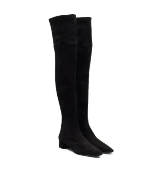 AQUAZZURA Suede Over-the-knee Boots - Black
