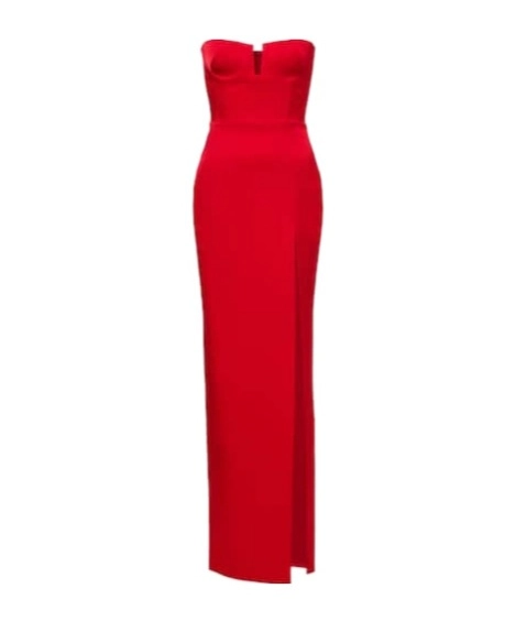 Alex Perry Crêpe Satin Bustier Gown