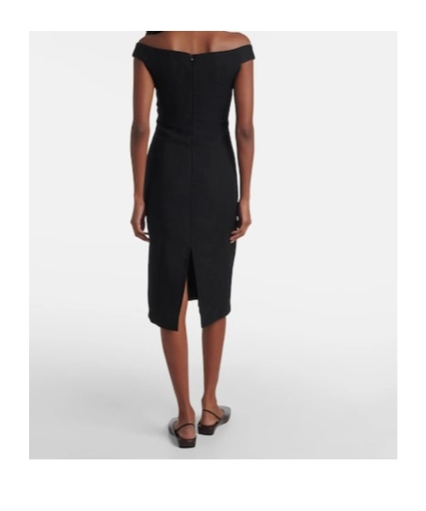 Calvin Klein Bonny Wool And Linen-blend Midi Dress