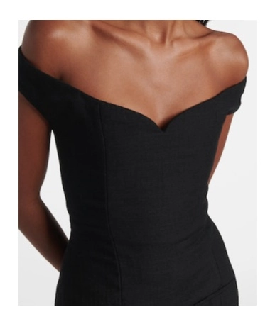 Calvin Klein Bonny Wool And Linen-blend Midi Dress