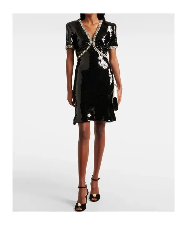 Nina Ricci Embellished Sequined Minidress