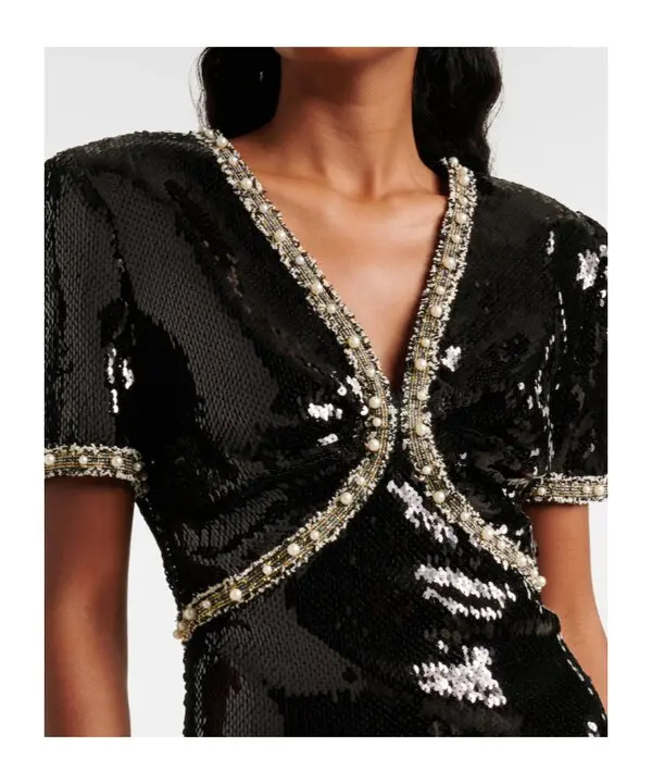 Nina Ricci Embellished Sequined Minidress