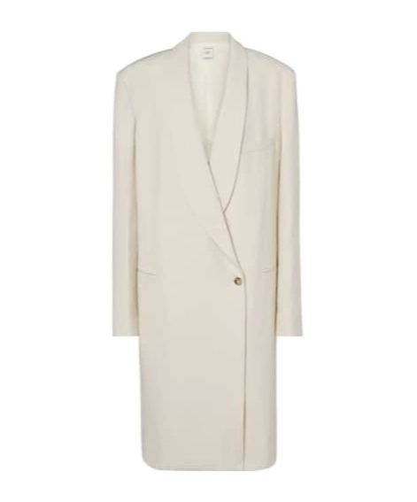 Calvin Klein Evelyn Double-breasted Wool Coat - White