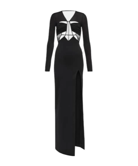 NENSI DOJAKA Cutout Jersey Maxi Dress