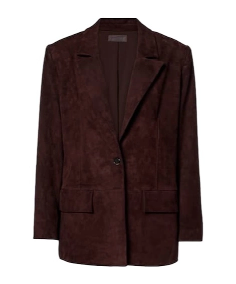Stouls Suede Blazer - Black
