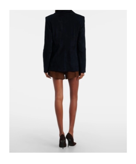 Stouls Suede Double-breasted Blazer