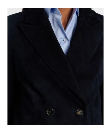 Stouls Suede Double-breasted Blazer