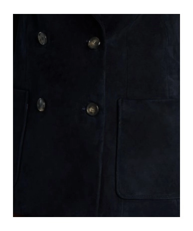 Stouls Suede Double-breasted Blazer